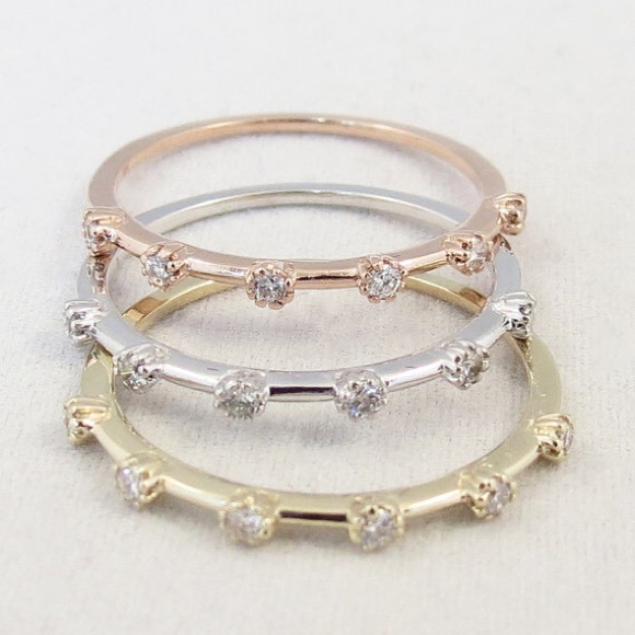 Jewelry | Dainty Diamond Rings | Poshmark